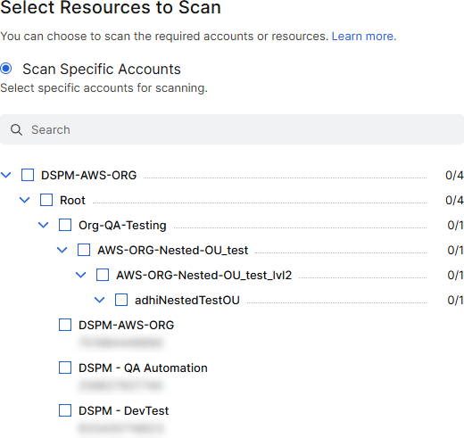 Scan Specific Accounts